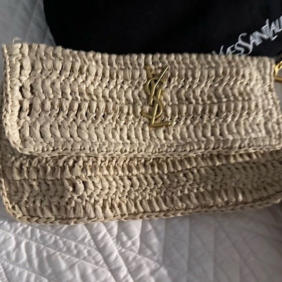Yves Saint Laurent | Bags | Rafia Pouch Beautiful For Summer | Poshmark